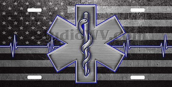 EMT Custom License Plate Custom Car Tag EMS Star of | Etsy