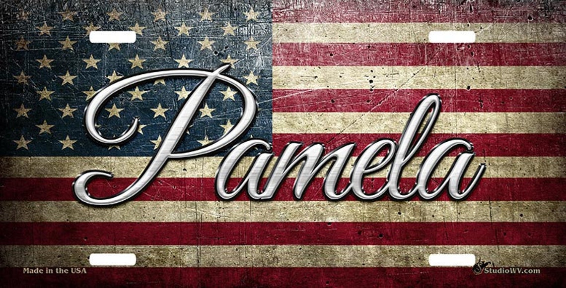 American Flag Custom License Plate Custom Car Tag - Etsy