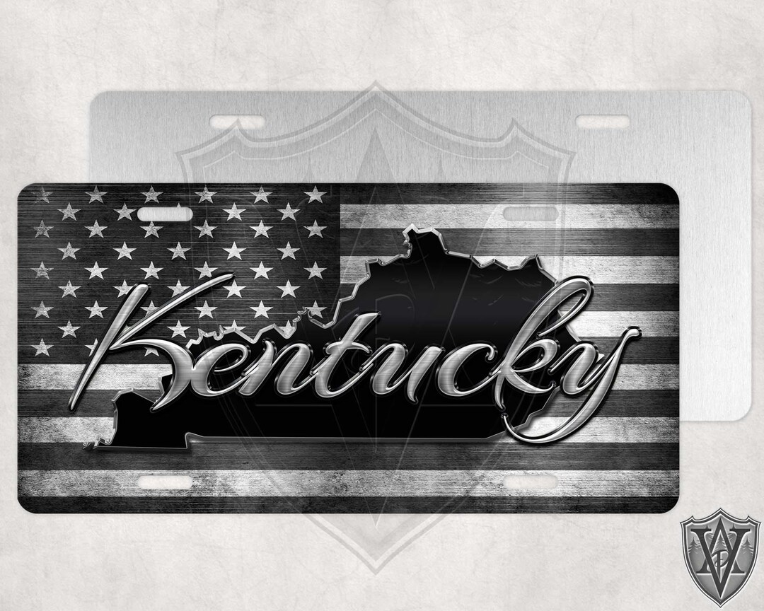Kentucky Custom License Plate - Flag - Etsy