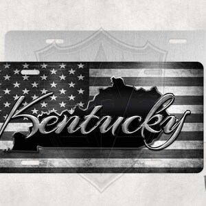 Kentucky Custom License Plate - Flag - Etsy