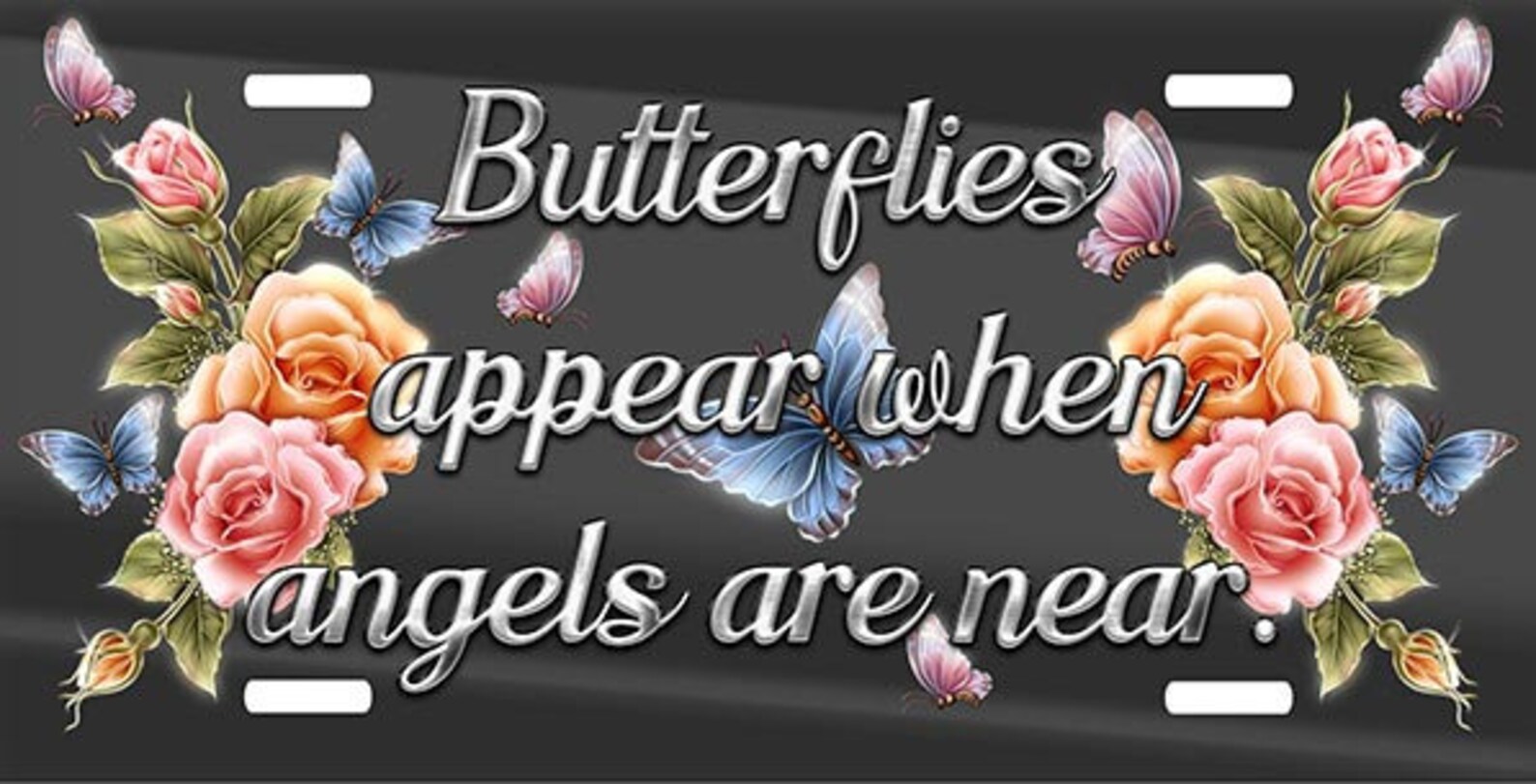 Butterflies - Custom License Plate - Custom Car Tag - Angels Near (not ...