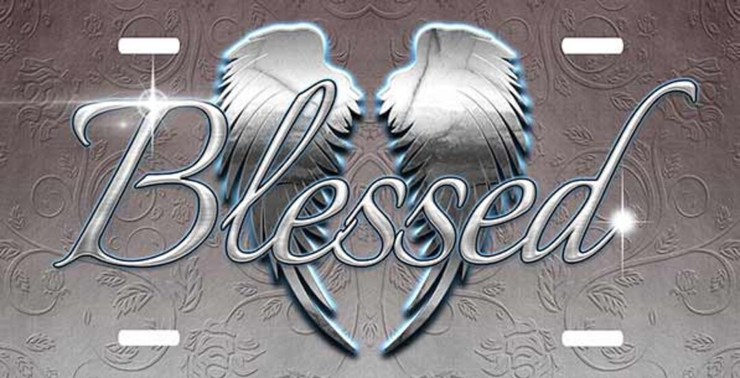 Blessed Custom License Plate Personalized License Custom Car Tag Blue ...