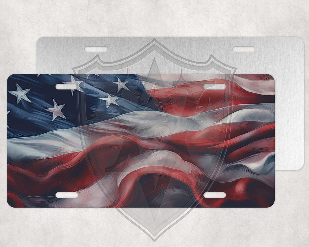 American Flag - Custom License Plate - Custom Car Tag - License Plate ...