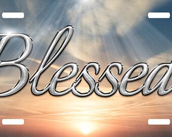 Blessed Custom License Plate Personalized License Custom - Etsy