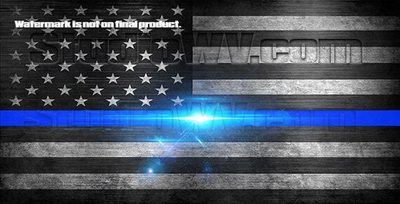 Thin Blue Line Custom License Plate Custom Car Tag - Etsy