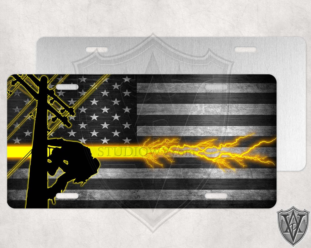 Lineman - Custom License Plate - Electrician - IBEW - Bolder - Etsy