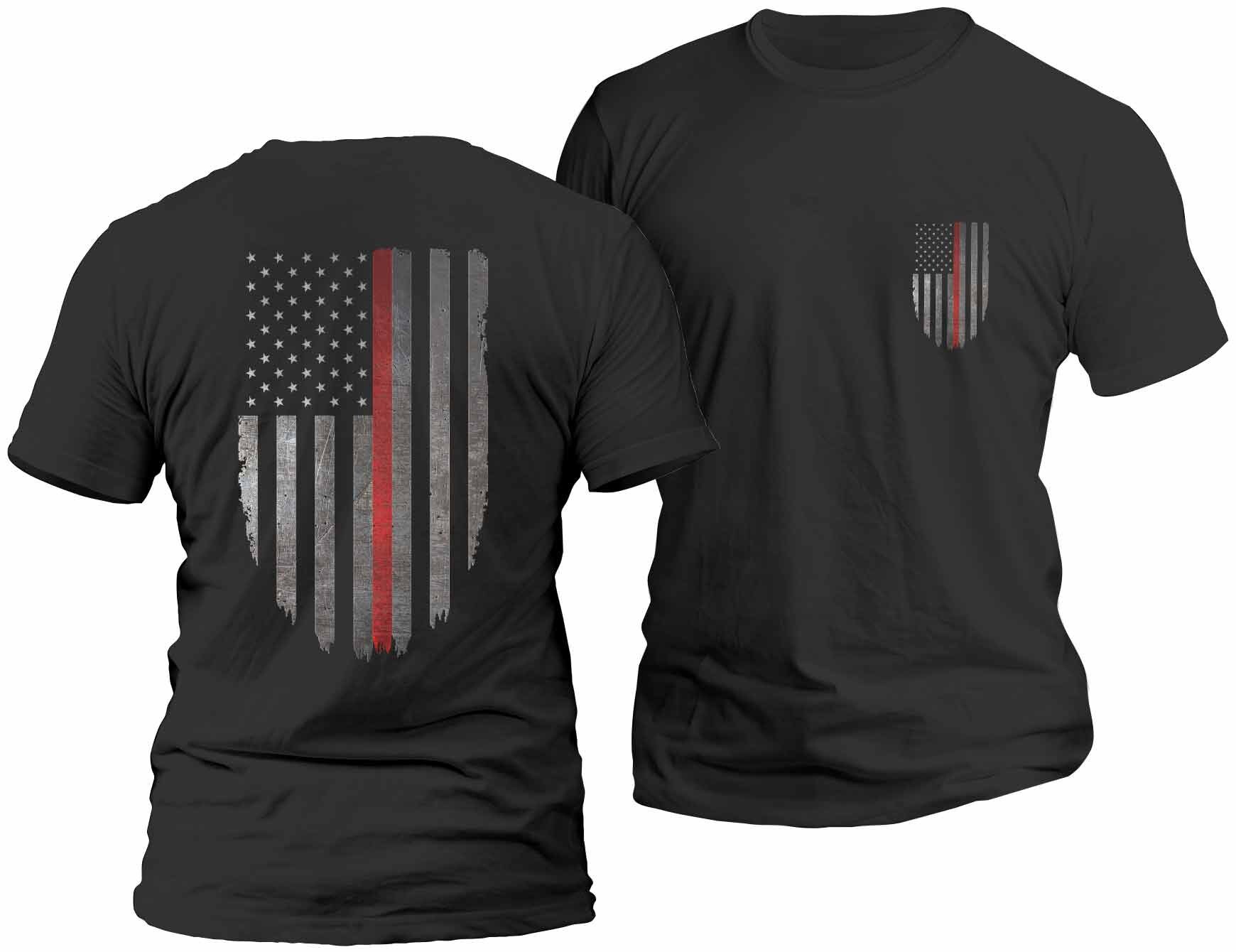 Thin Red Line T-shirt - Etsy