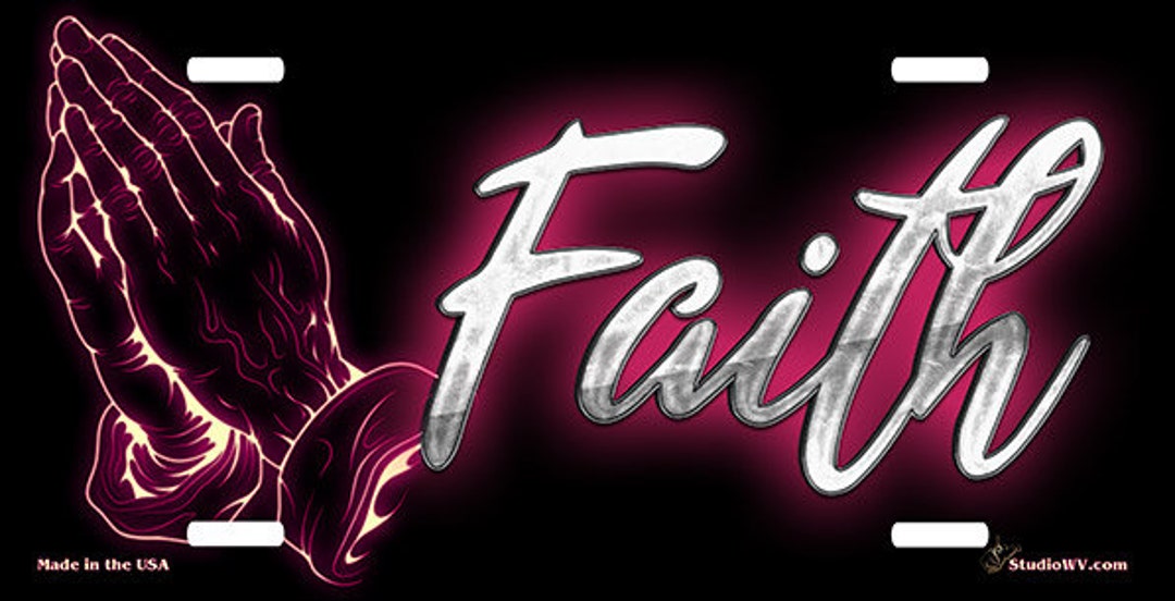 Personalized License Plate Custom License Plate Praying Hands Faith - Etsy