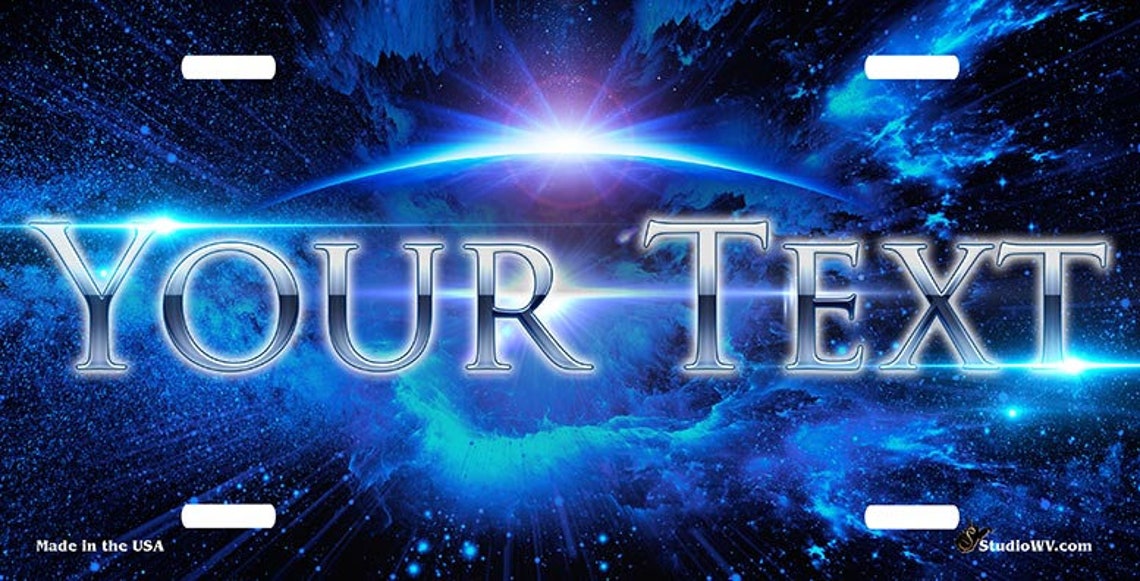 Custom License Plate Galaxy Custom Car Tag Frozen Space - Etsy