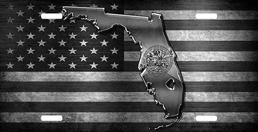 Florida Custom License Plate Flag - Etsy