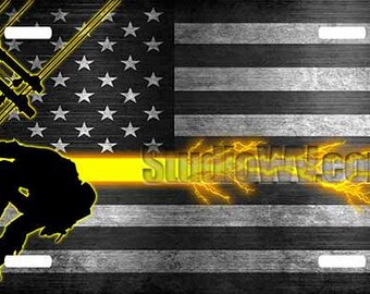 Lineman Custom License Plate Electrician IBEW Pole and | Etsy