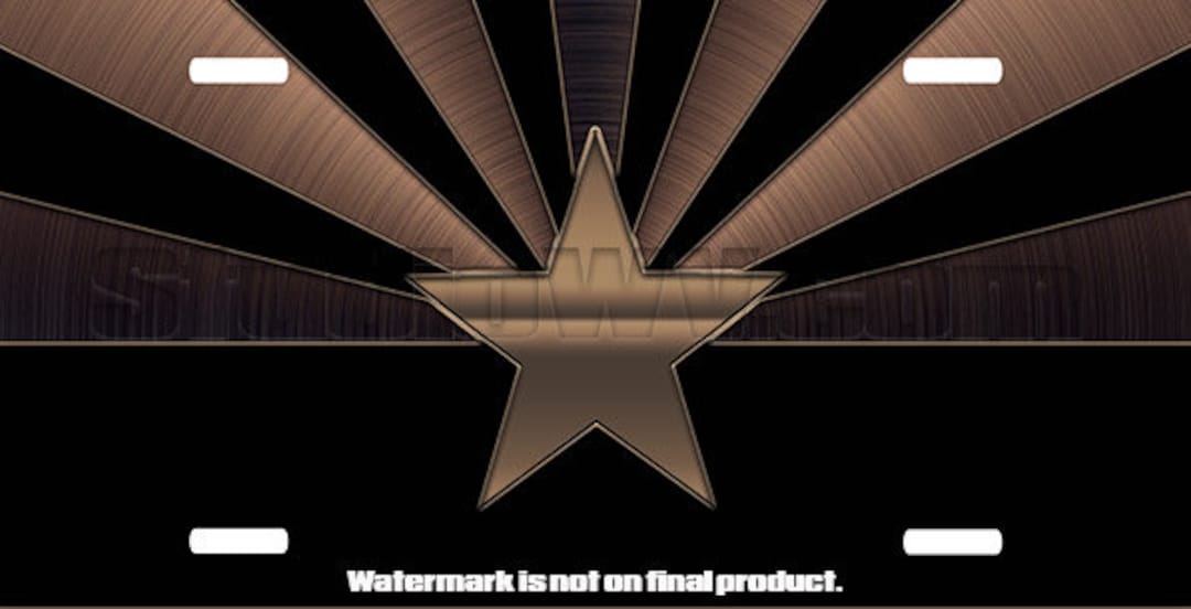 Arizona Custom License Plate Personalized License Plate Dark Bronze - Etsy