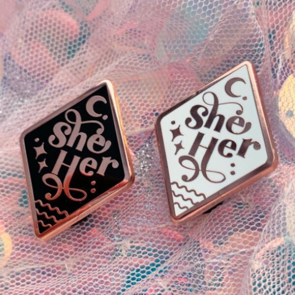 Pronoun Pins - Etsy