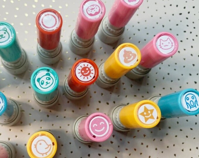 Tiny Pre-inked Pocket Stamp With Cover, Small Stamp for School, Loyalty ...