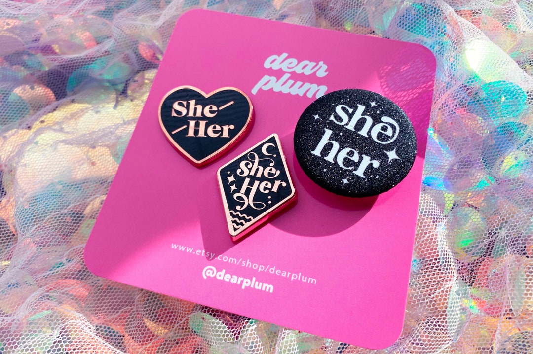 She Her Pronoun Pin Gift Pack - Etsy