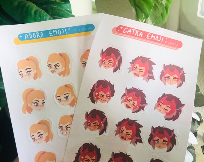 Catra and Adora Emoji Sticker Set (she Ra and the Princesses of Power ...