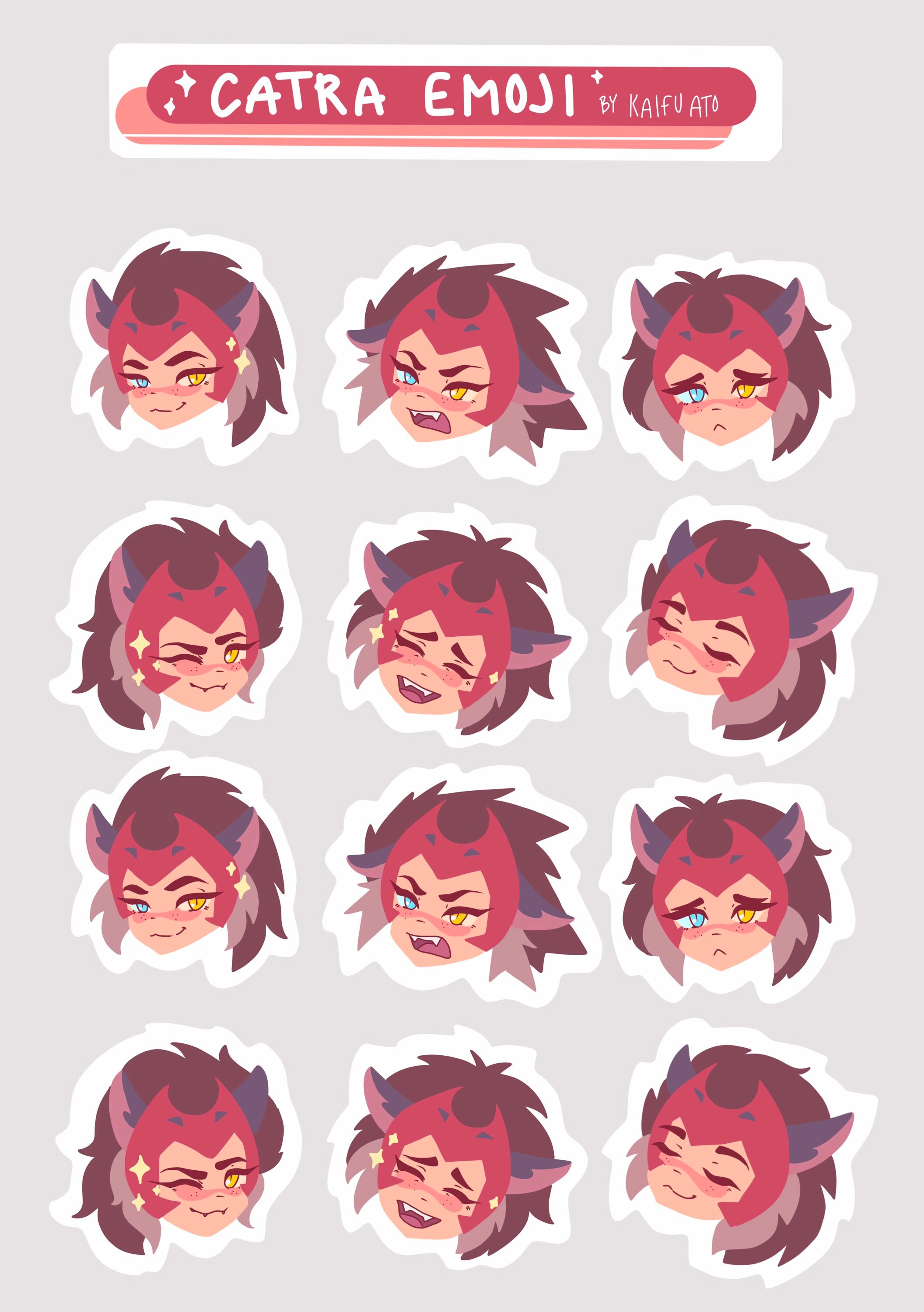 Catra and Adora Emoji Sticker Set she Ra and the Princesses | Etsy
