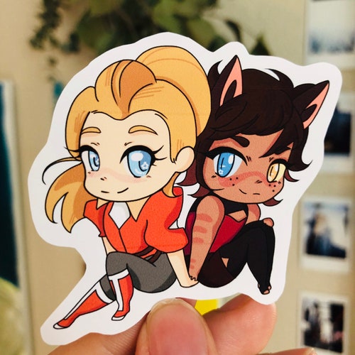 Catradora Kiss Sticker she Ra Season 5 Catra and Adora - Etsy