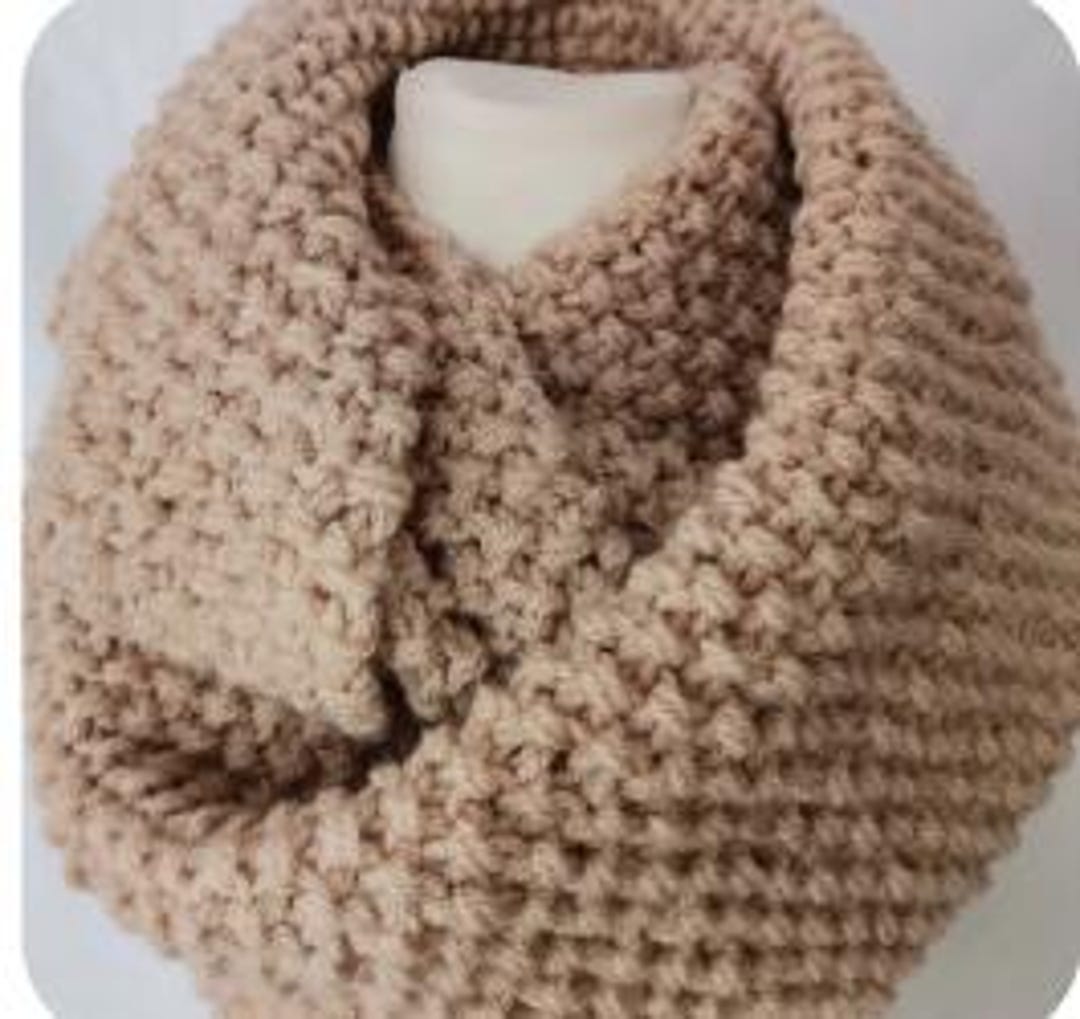 Hand Knitted Wool Snood, Women's Winter Tube Scarf, Warm and Soft ...