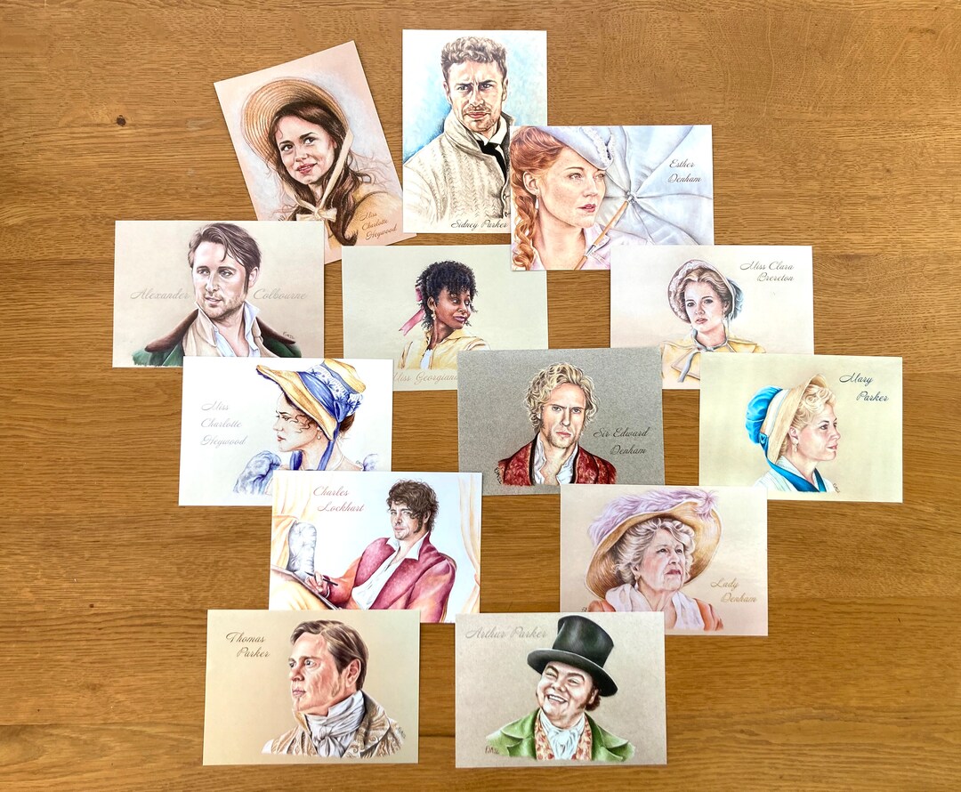 Full Set of Sanditon Character Postcards 13 - Etsy