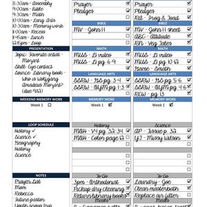 Classical Home Education Planner for CC Foundations - With Memory Work ...