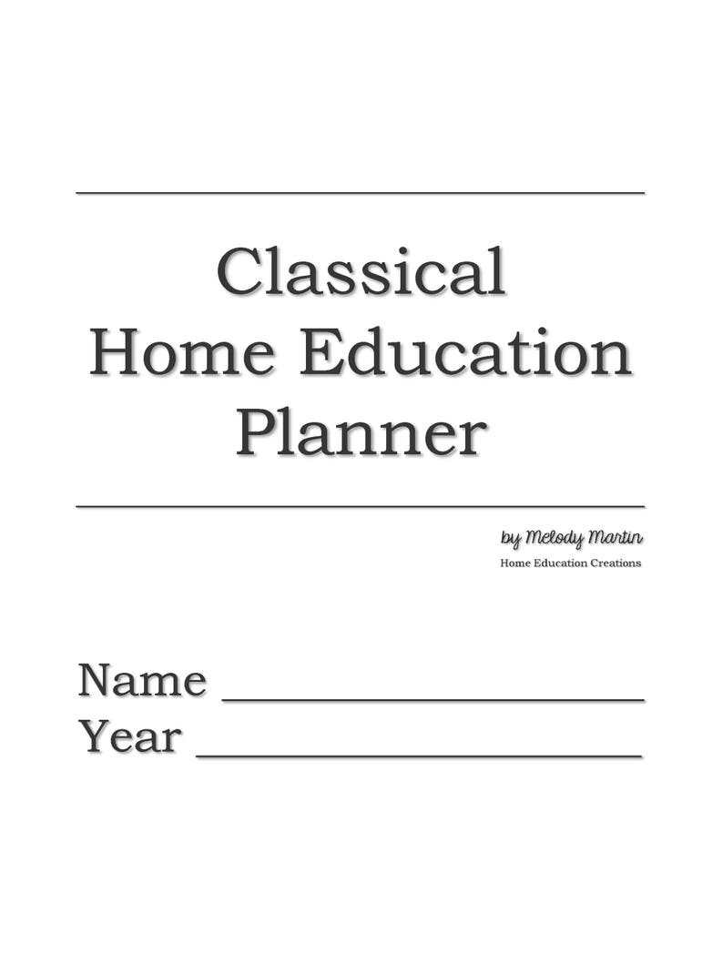 Classical Home Education Planner for CC Foundations - With Memory Work ...