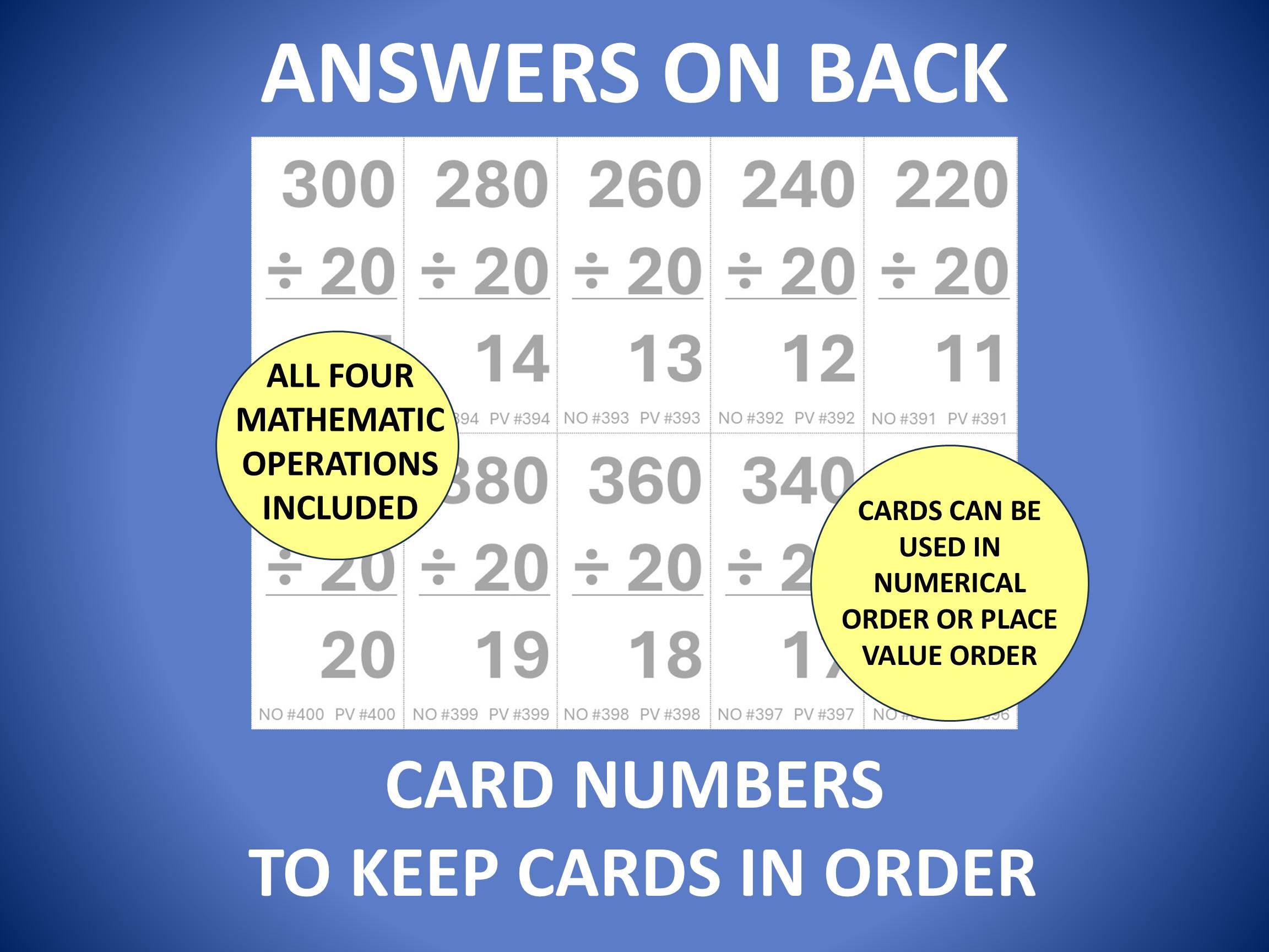 Printable Math Flashcards All Operations Addition Flashcards ...