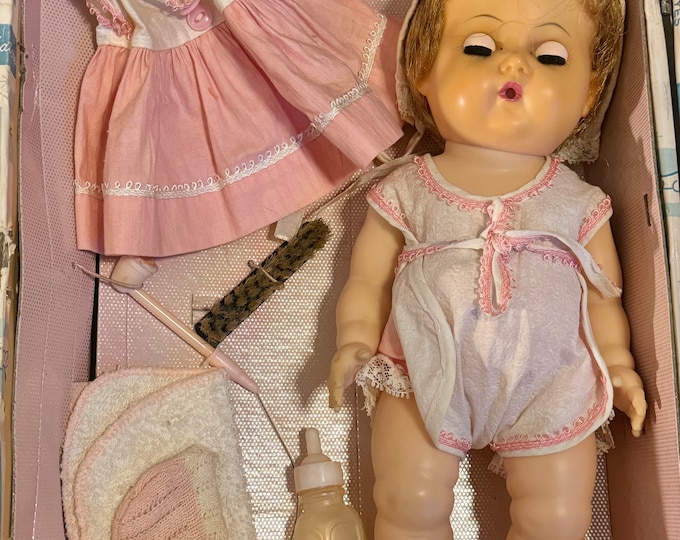 Vintage All Original “tiny Tears” Doll With Case - Etsy