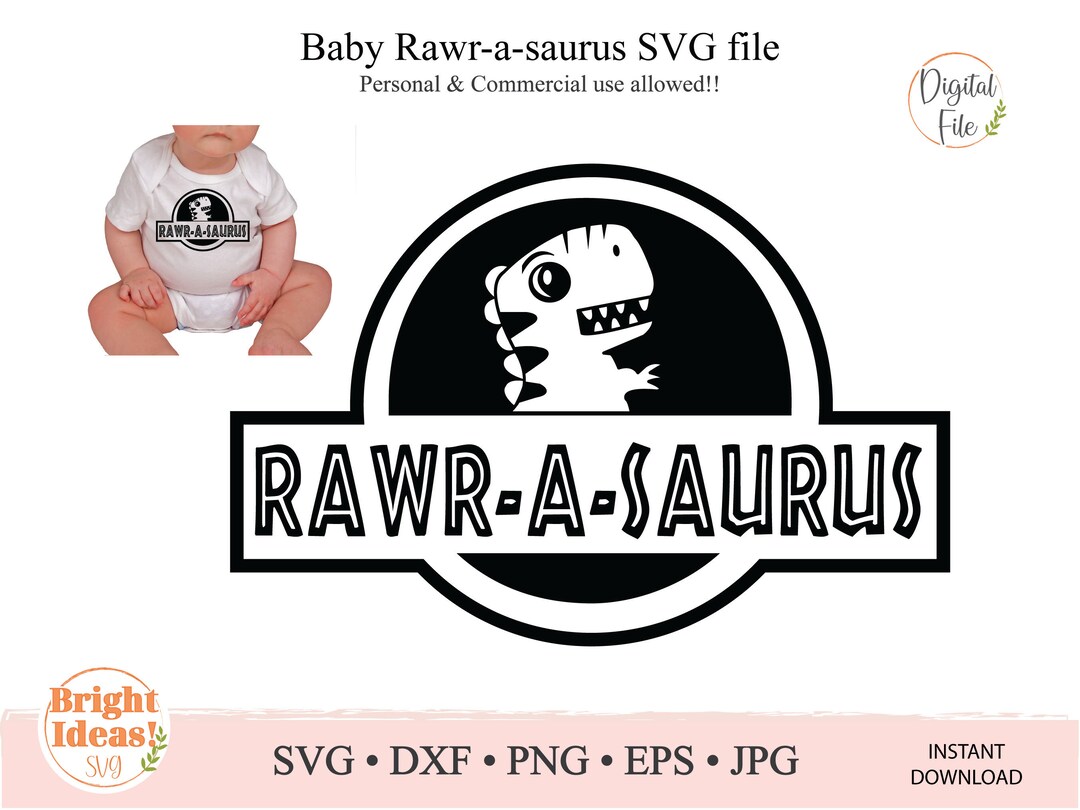Rawr-a-saurus SVG Dinosaur SVG File Cricut File Silhouette File Cut ...