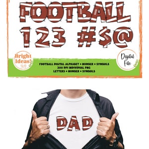 Football Alphabet • Letters Number & Symbols PNG, Sports Alphabet ...