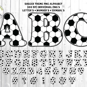 Soccer Alphabet Letters Number & Symbols PNG, Sports Alphabet Letters ...