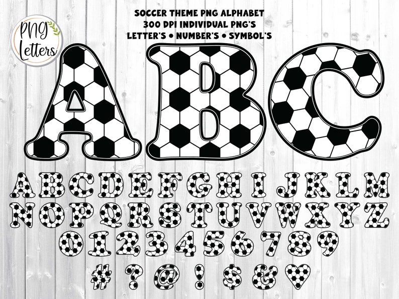 Soccer Alphabet Letters Number & Symbols PNG, Sports Alphabet Letters ...