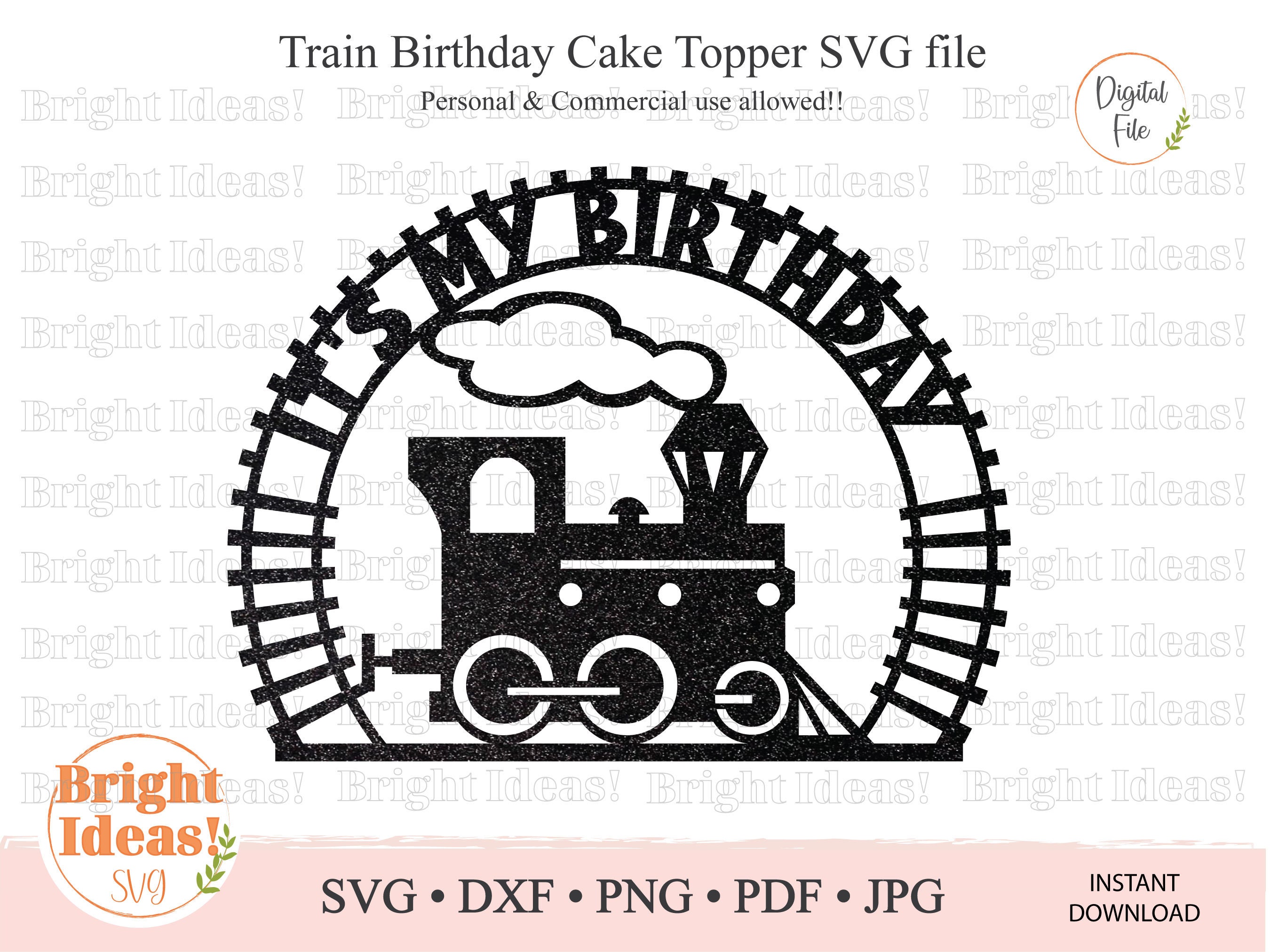 Train Cake Topper SVG Train T-shirt Sublimation Birthday Train - Etsy ...