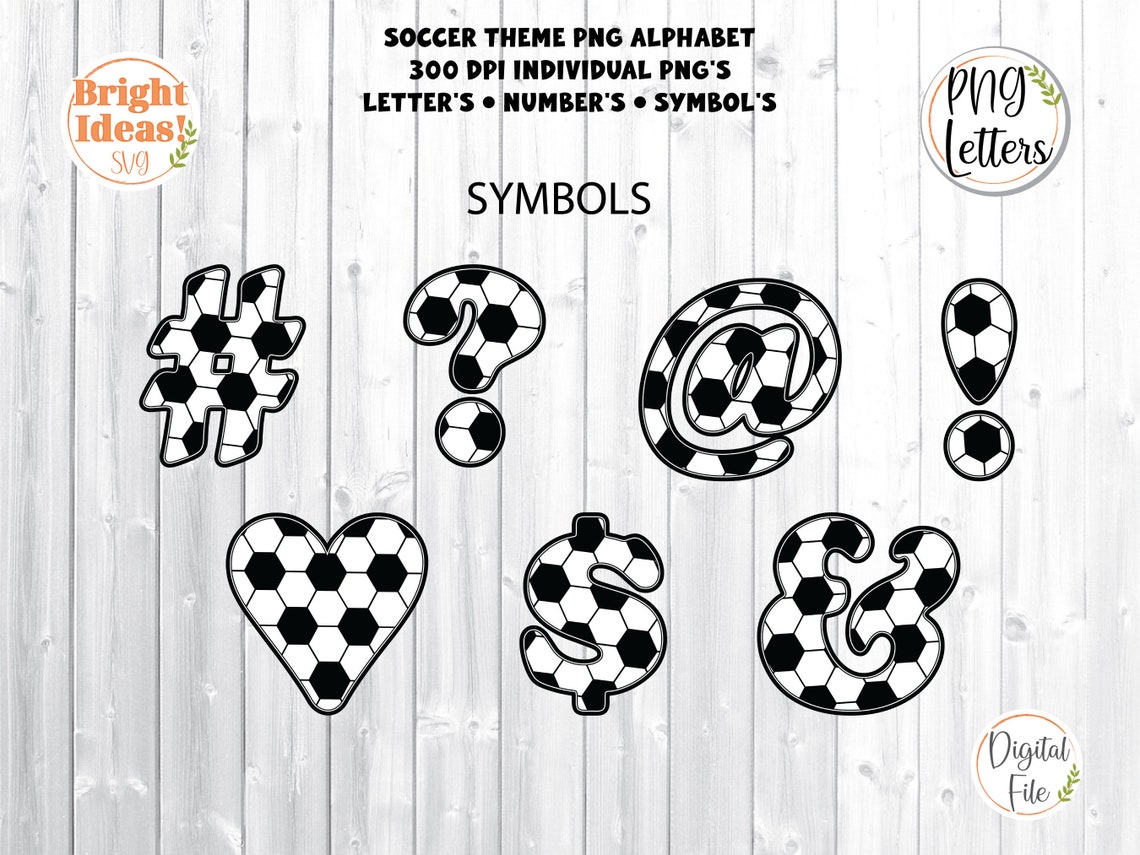 Soccer Alphabet Letters Number & Symbols PNG, Sports Alphabet Letters ...