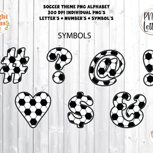 Soccer Alphabet Letters Number & Symbols PNG, Sports Alphabet Letters ...