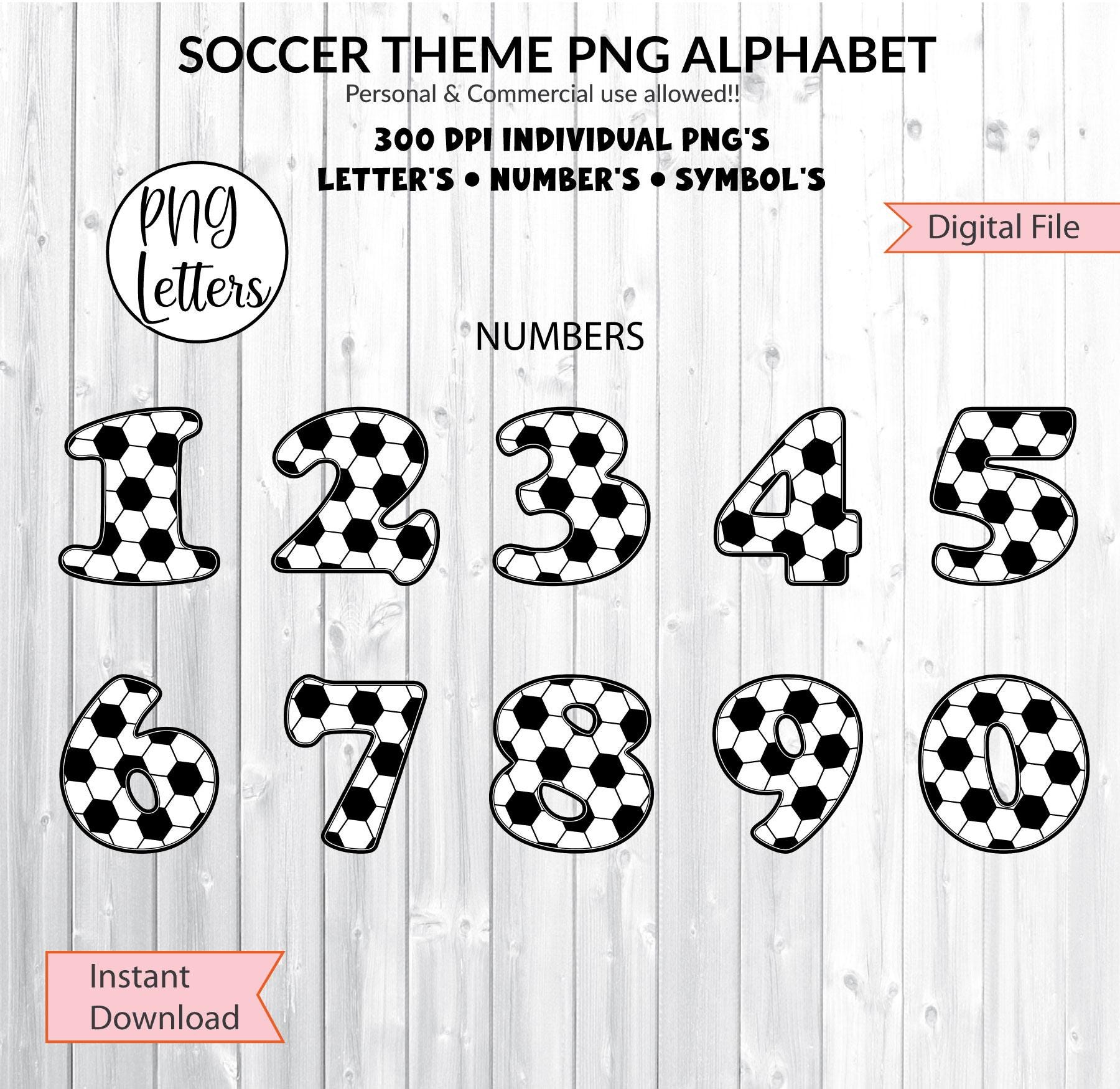 Soccer Alphabet Letters Number & Symbols PNG, Sports Alphabet Letters ...
