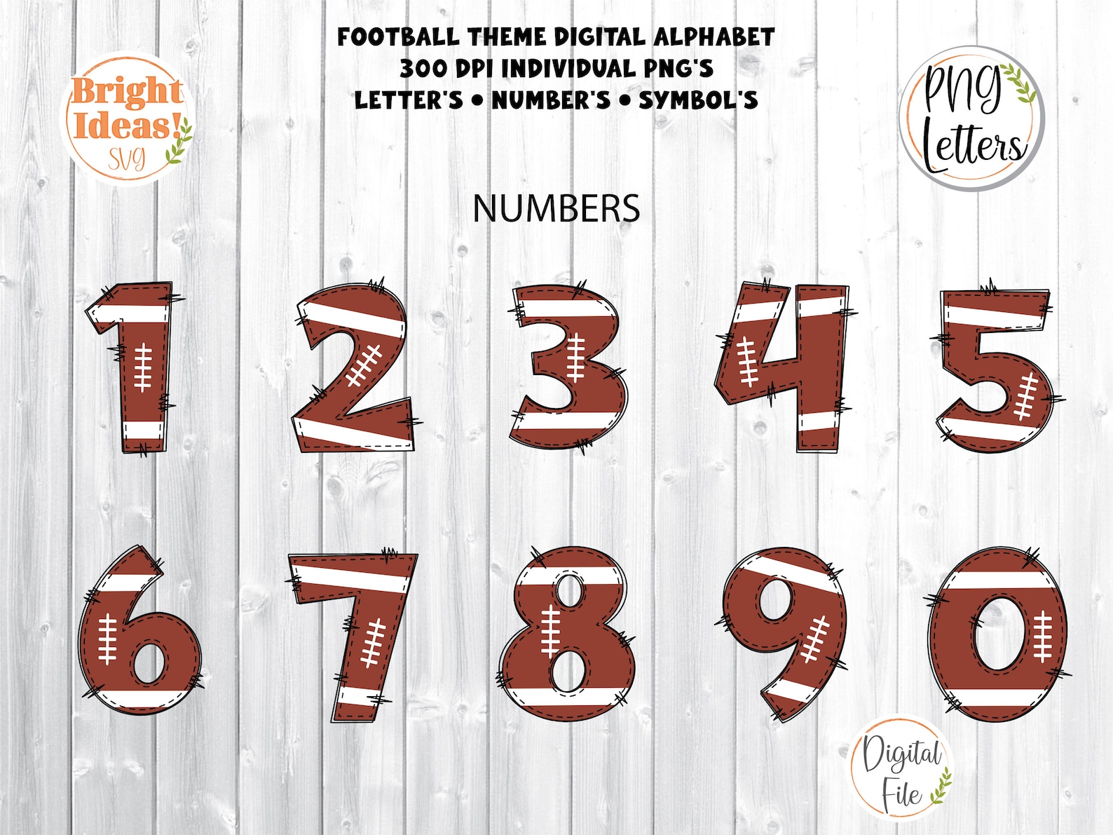 Football Alphabet • Letters Number & Symbols PNG, Sports Alphabet ...