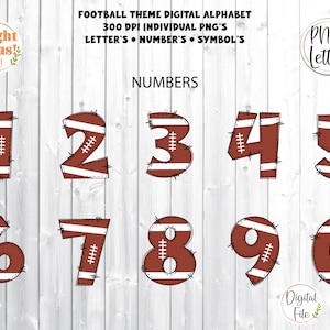 Football Alphabet • Letters Number & Symbols PNG, Sports Alphabet ...