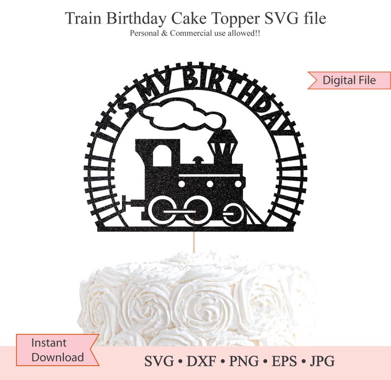 Train Birthday Cake Topper • Boy Train Birthday • Baby Birthday Train ...