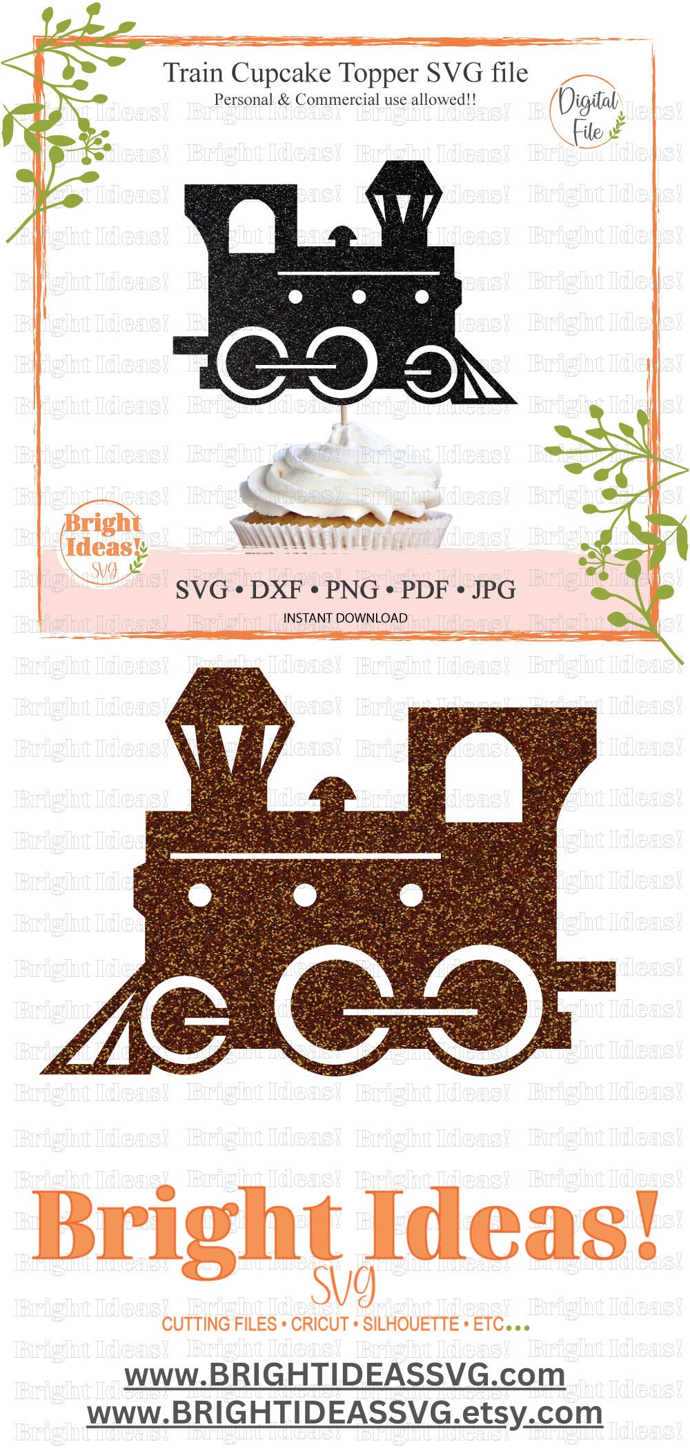 Train Cup Cake Topper • SVG Birthday Train • Locomotive Cup Cake Topper ...