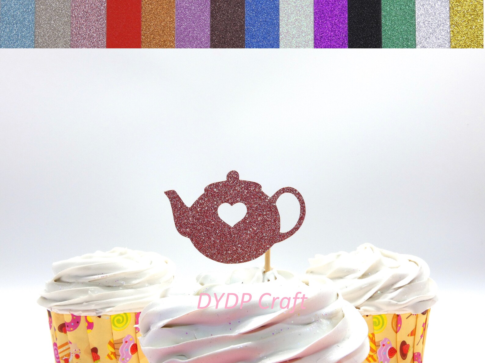 Teapot Cupcake Toppers, Teapot Food Picks, Tea for Two Party Decor ...