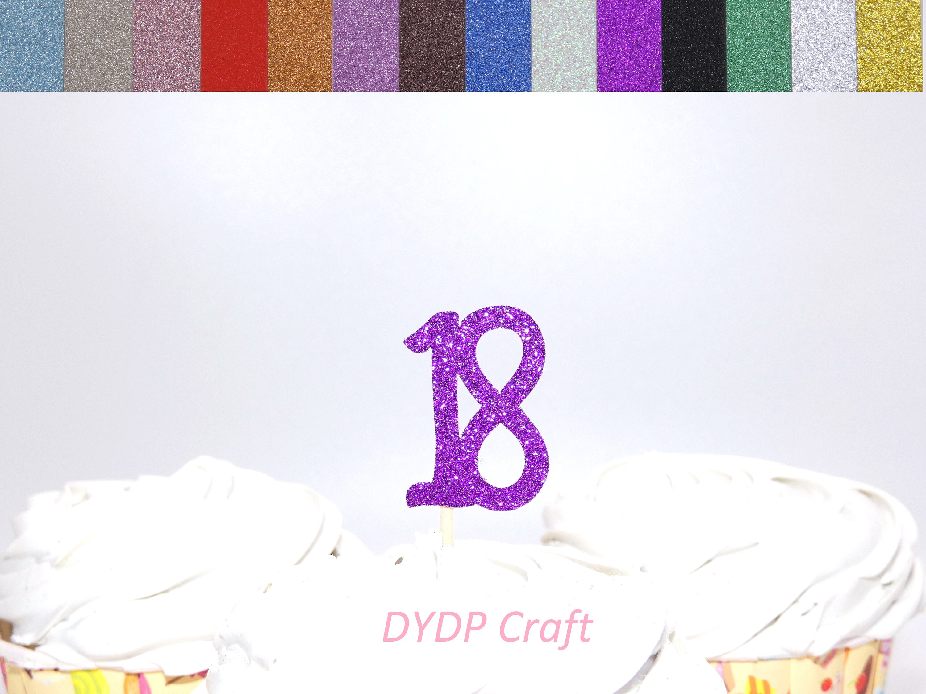 18th Birthday Cupcake Toppers, Age Cupcake Toppers, 18th Bday Cupcake ...