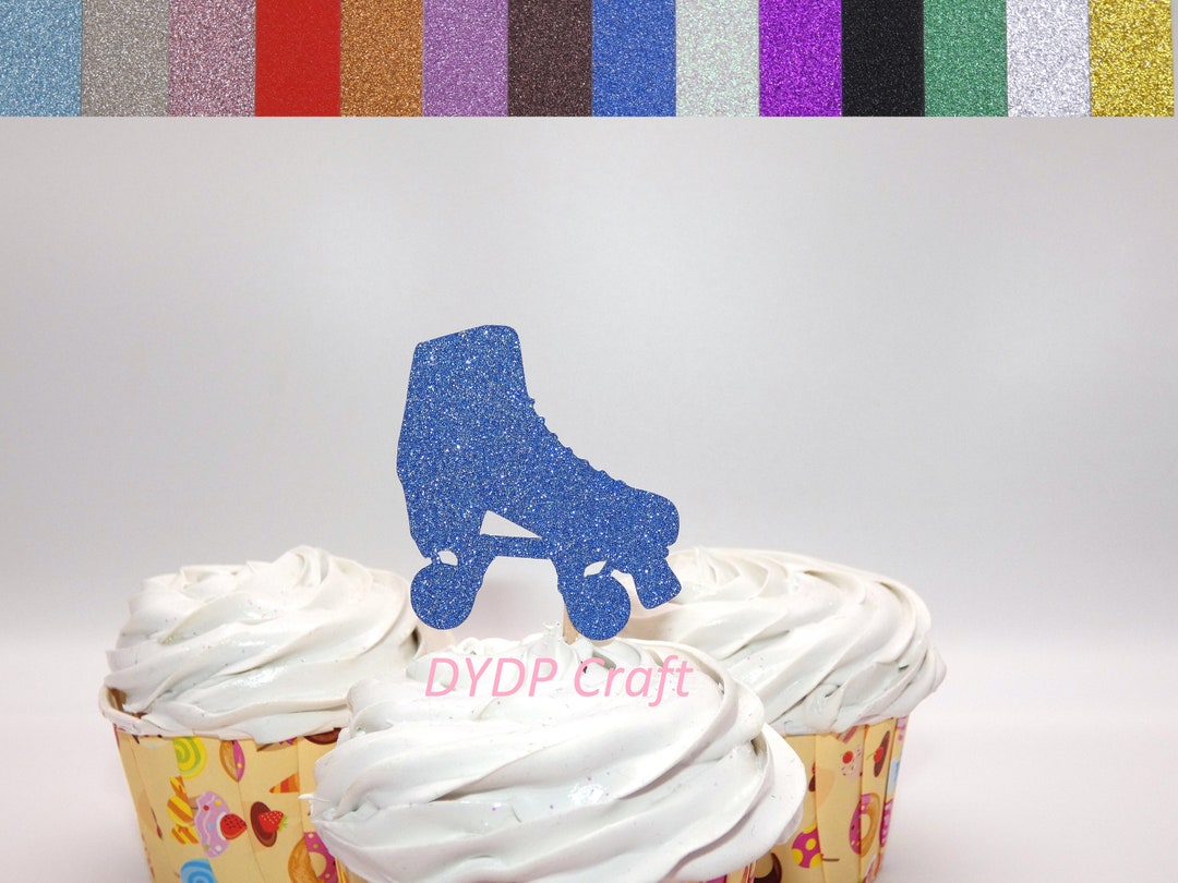 Roller Skate Cupcake Toppers, Roller Skate Cake Decoration, Roller ...