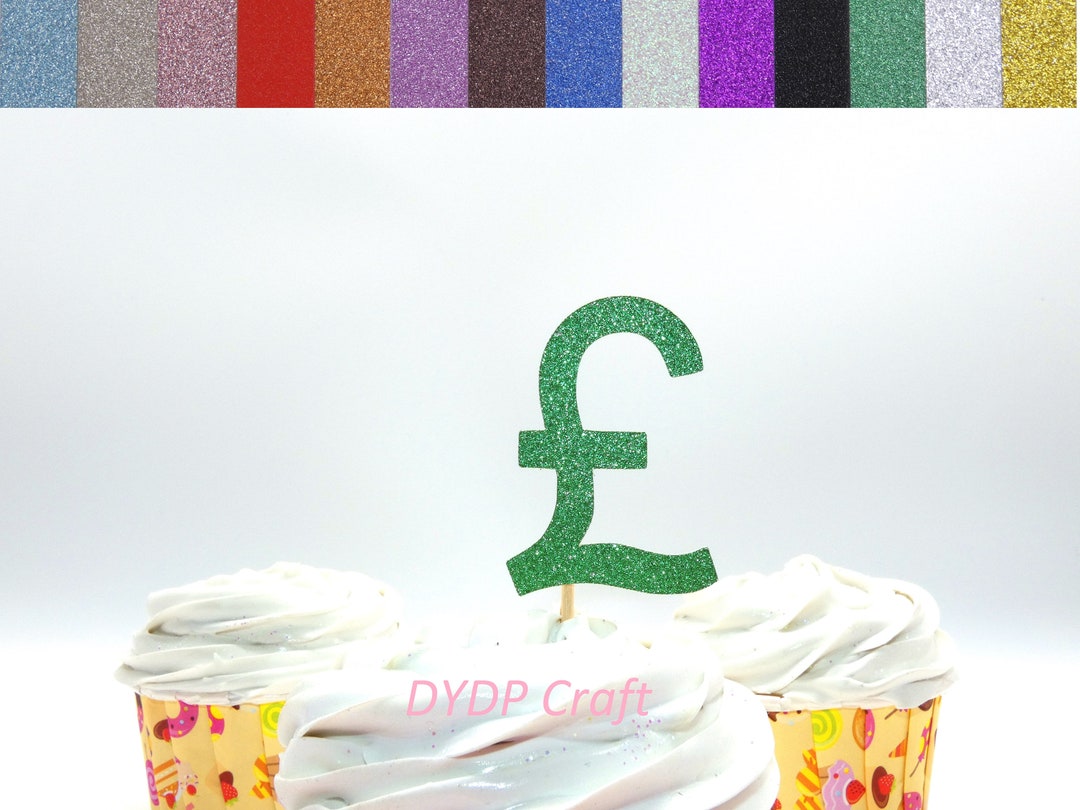 Pound Sign Cupcake Toppers, Money Cupcake Toppers, Pound Food Picks ...