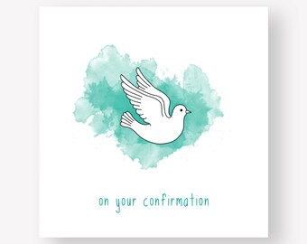 Congratulations Confirmation Card // Catholic Handmade Watercolor Saint ...