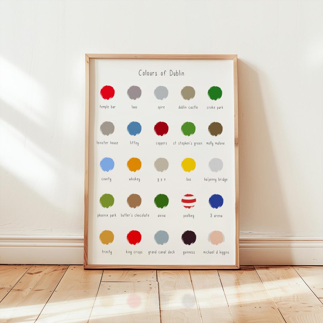 Colours of Dublin, Dublin Art Print - Etsy