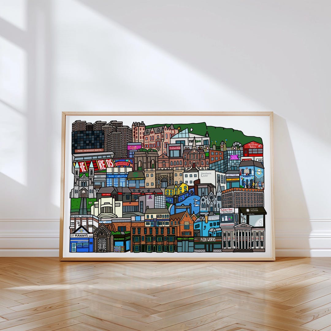 North Belfast Landmarks, Belfast Wall Art - Etsy