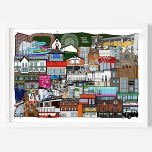 West Belfast Landmarks, Belfast Wall Art - Etsy