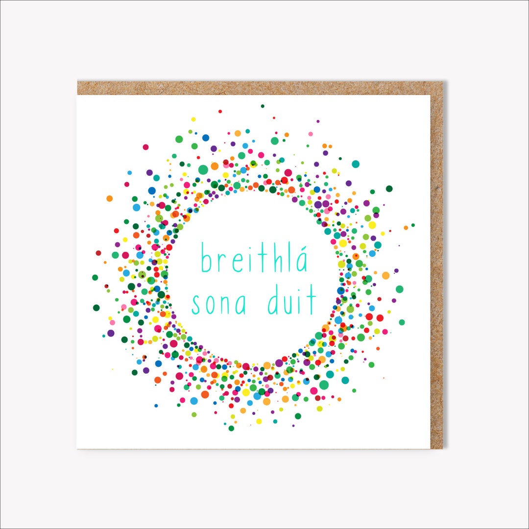 Breithlá Sona Duit Irish Birthday Card - Etsy Ireland