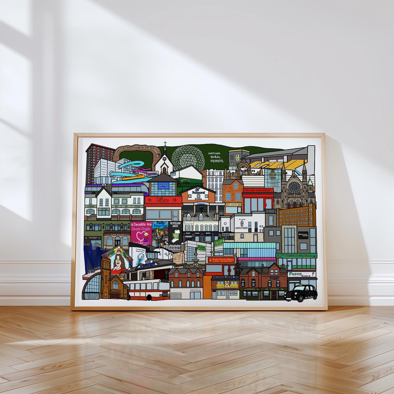 West Belfast Landmarks, Belfast Wall Art - Etsy